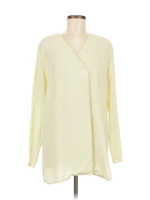 Episode by Carolyn Wright Freeman Women Ivory Long Sleeve Silk Top 6 | eBay
