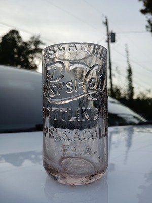 Escambia Co. Pensacola Florida Pepsi-Cola Clear Straight Sided Drinking ...