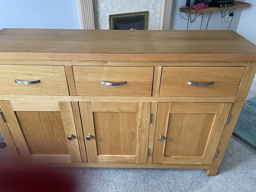 Large Solid Oak Sideboard | eBay UK