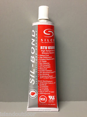 Silco 6500 RTV Red Silicone Sealant Adhesive High Temp Food Grade Hi ...
