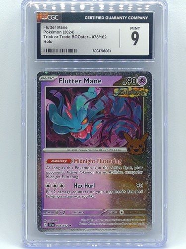 Pokemon Flutter Mane Holo 2024 Trick Or Trade BOOster CGC 9 Mint Cosmos ...