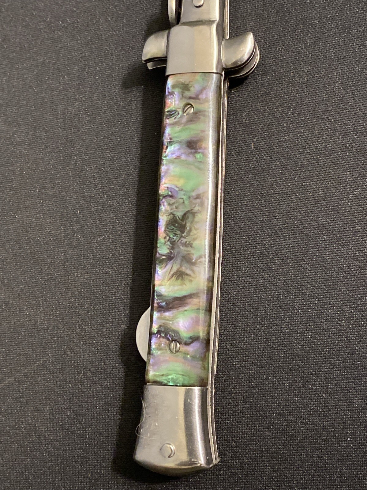 Rare KRIEGAR SWIRL LOCKING STILETTO DAGGER KNIFE MIRROR 440 SS SOLID ...