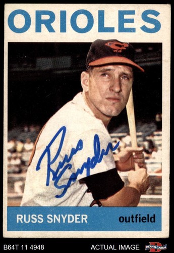 1964 Topps #126 Russ Snyder Orioles AUTO Signed | eBay