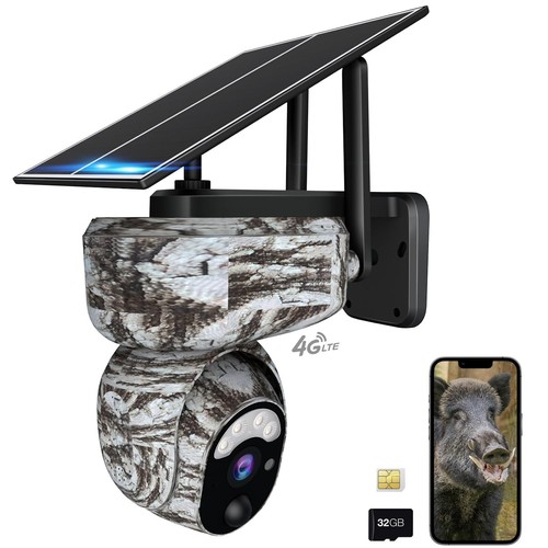 Vyze-Link Cellular Trail Camera, Solar Game Cameras, 4G APP Live View ...
