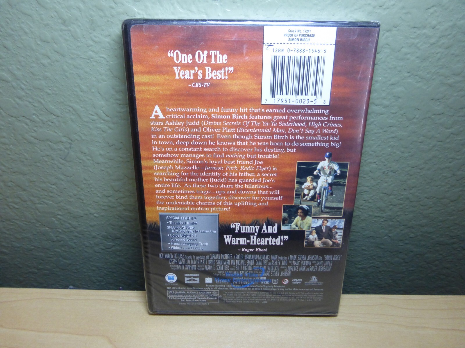 Simon Birch (DVD, 1998) Oliver Platt Ashley Judd Two Thumbs Up! Brand ...