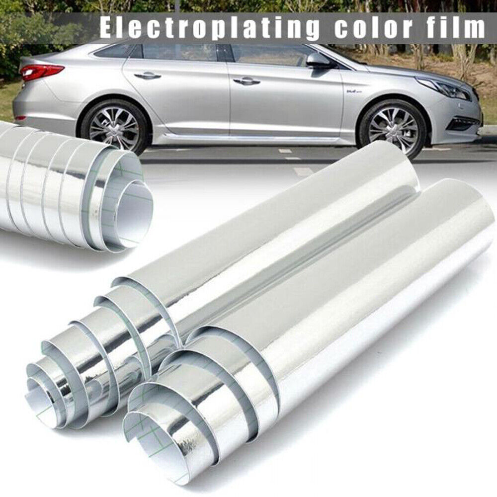 6x60" Chrome Silver Mirror Vinyl Wrap Film Car Exterior Body Sticker ...