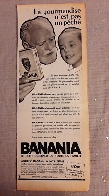 Pub de presse ancienne Banania - Old paper advertisement de 1954 | eBay