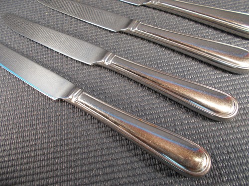 The Main Course Stainless Flatware Carlisle Pattern Set of 4 Dinner ...