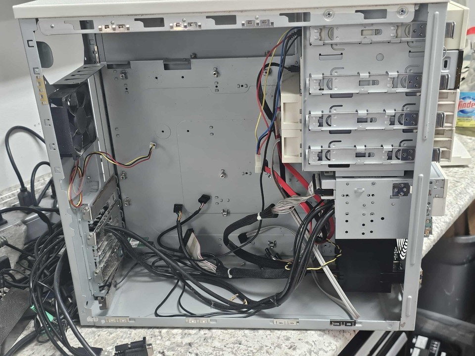 Cool Vintage Retro White Tower ATX Computer Case NEW PC/Sleeper Build w ...