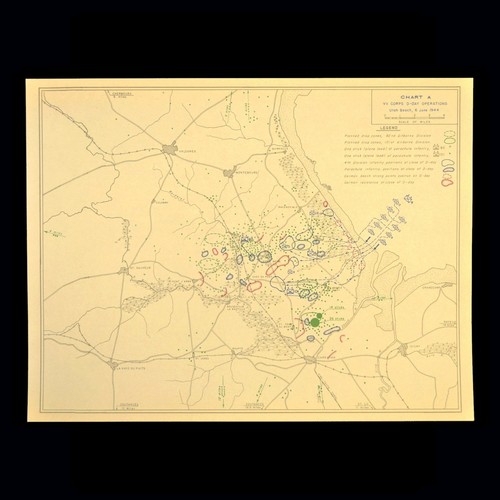 Vintage D Day Battle Map Utah Beach Allied Invasion June 6 1944 WWII ...