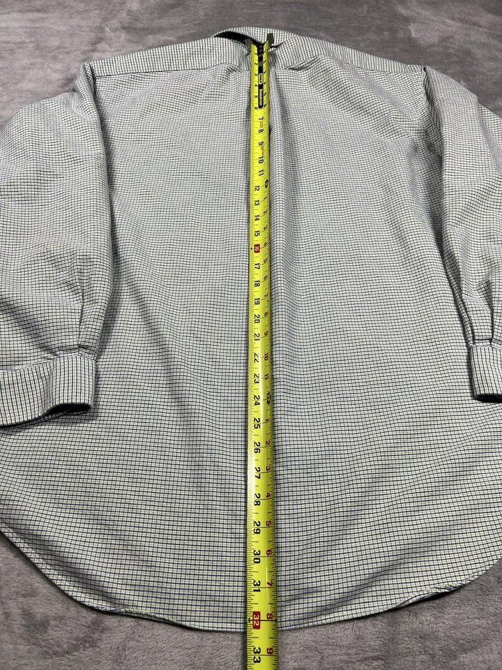 Ralph Lauren Blake Shirt L Blue Green Tattersall Check Oxford Button ...