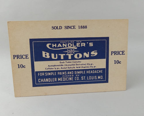 Cardboard Stand-Up Store Counter Advertising Sign CHANDLER'S BUTTONS ...
