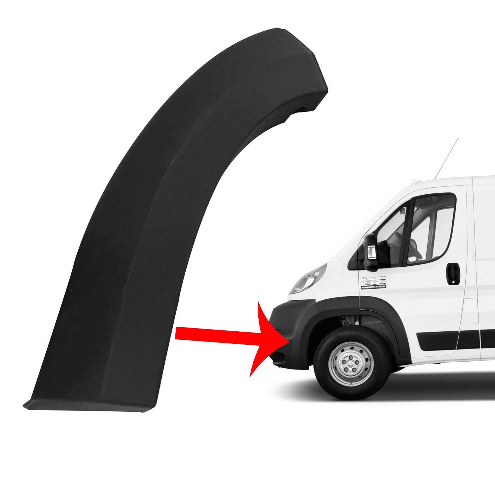 FOR DODGE RAM PROMASTER 2019-2022 FRONT BUMPER MOLDING TRIM FENDER ...
