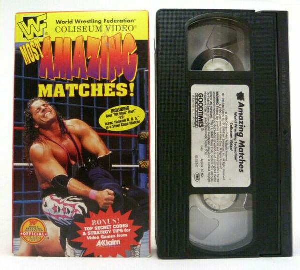 WWF Most Matches VHS Bret Hart Razor Ramon The Undertaker WWE 1996 for ...