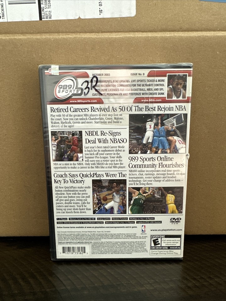 NBA ShootOut 2004 (Sony PlayStation 2, 2003) PS2 Game - NEW SEALED ...