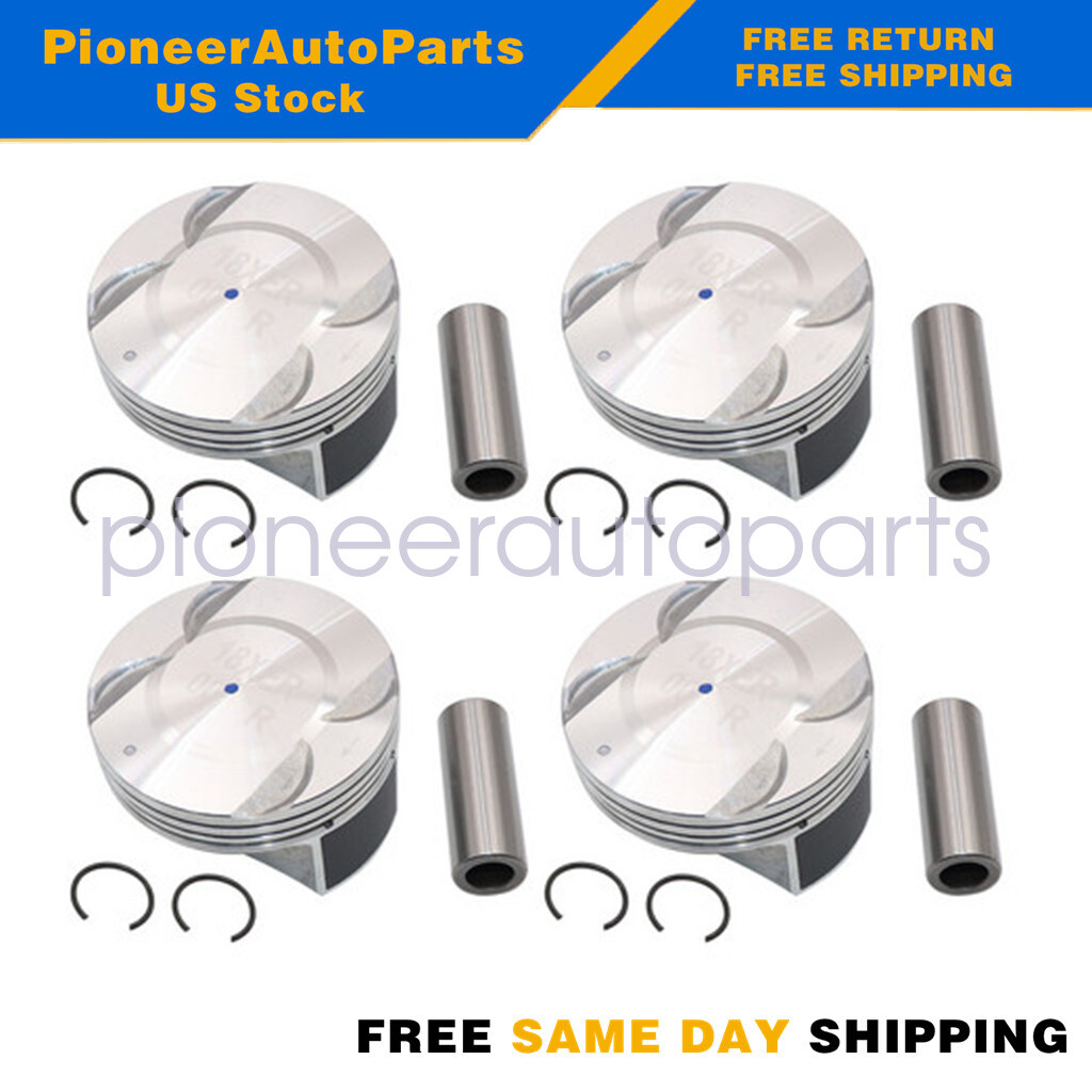 4PC Engine Piston & Pin & Snap Ring Kit For 11-18 Chevy Sonic Cruze ...
