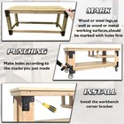 8pcs Workbench Corner Brackets Kit Steel w/Screws 5MM for DIY Workbench ...