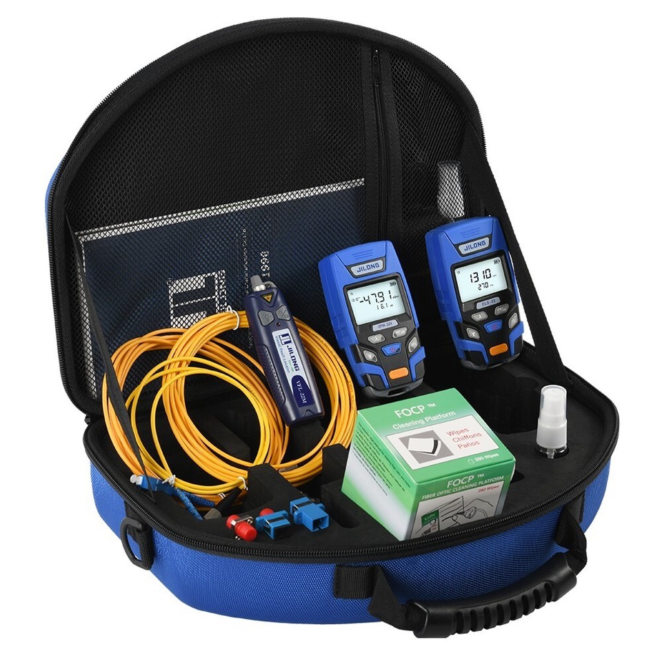 High End FTTH Optical Fiber Test Tool Kit Include OPM, OLS,VFL,Fiber ...