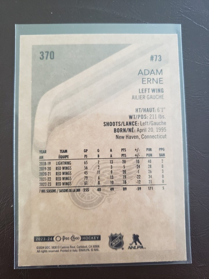 2023-24 Adam Erne Retro O-Pee-Chee Hockey Detroit Red Wings | eBay