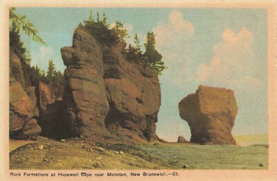 Postcard Rock Formations at Hopewell Cape New Brunswick Canada | eBay