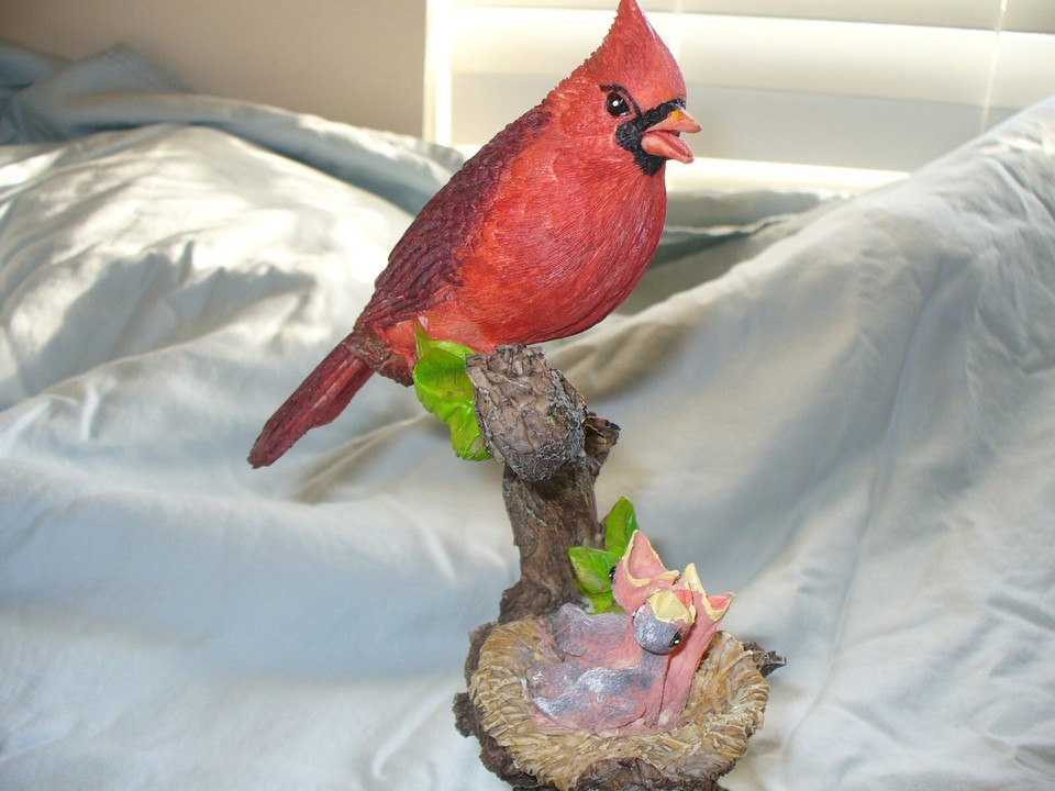 9 - inch Nesting Mother Cardinal Resin Figurine New in Box | eBay