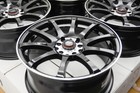Kudo Racing Reactive 16x7 5x100 5x114.3 5x4.5 Black w/Polish Center Wheels Rims | eBay