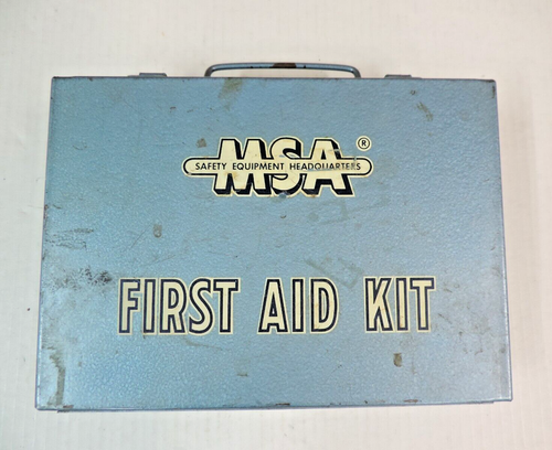 Vintage MSA First Aid Kit Wall Mountable 16 unit | eBay