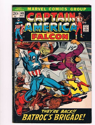 Captain America #149- the Falcon, Batroc; Marvel 1972 F/VF | eBay