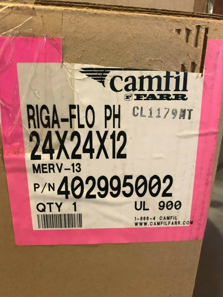 NIB CAMFIL FARR 402995002 RIGA-Flo PH Box Style Air Filter 24x24x12 ...