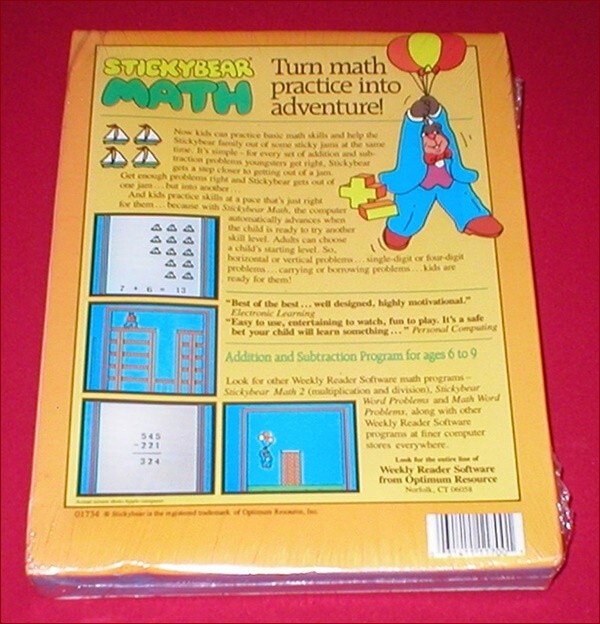StickyBear Math for the Commodore 64 C64 128 Computer NEW SEALED | eBay