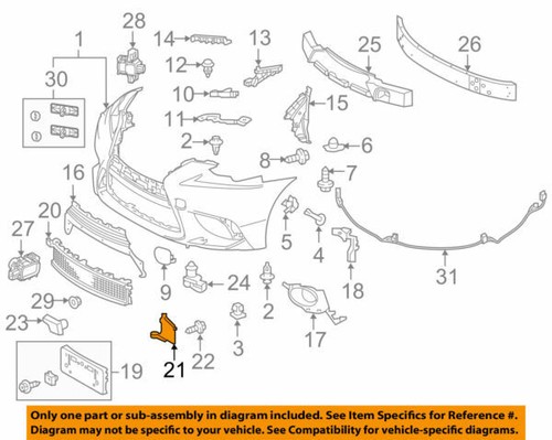 53128-53010 Toyota Grille, radiator, lower lh 5312853010, New Genuine ...