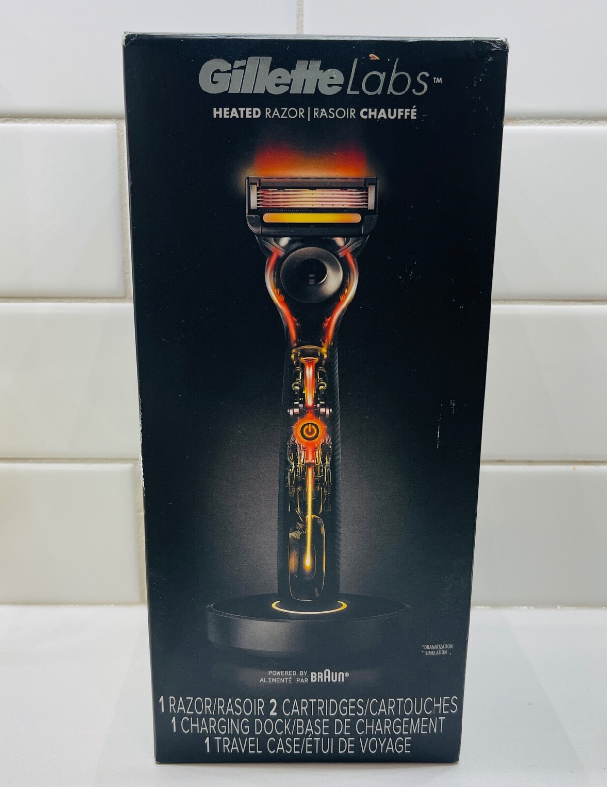 Brand New Gillette Labs Heated Razor Travel Kit 1 Handle 2 Razor ...