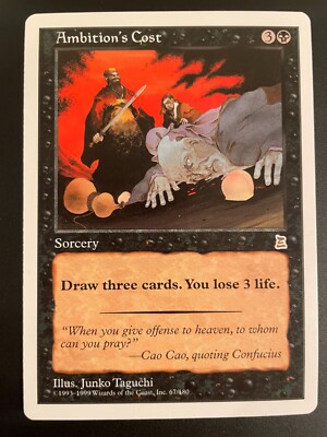 Ambition's Cost - Portal 3 Kingdoms MTG English NM Rare | eBay