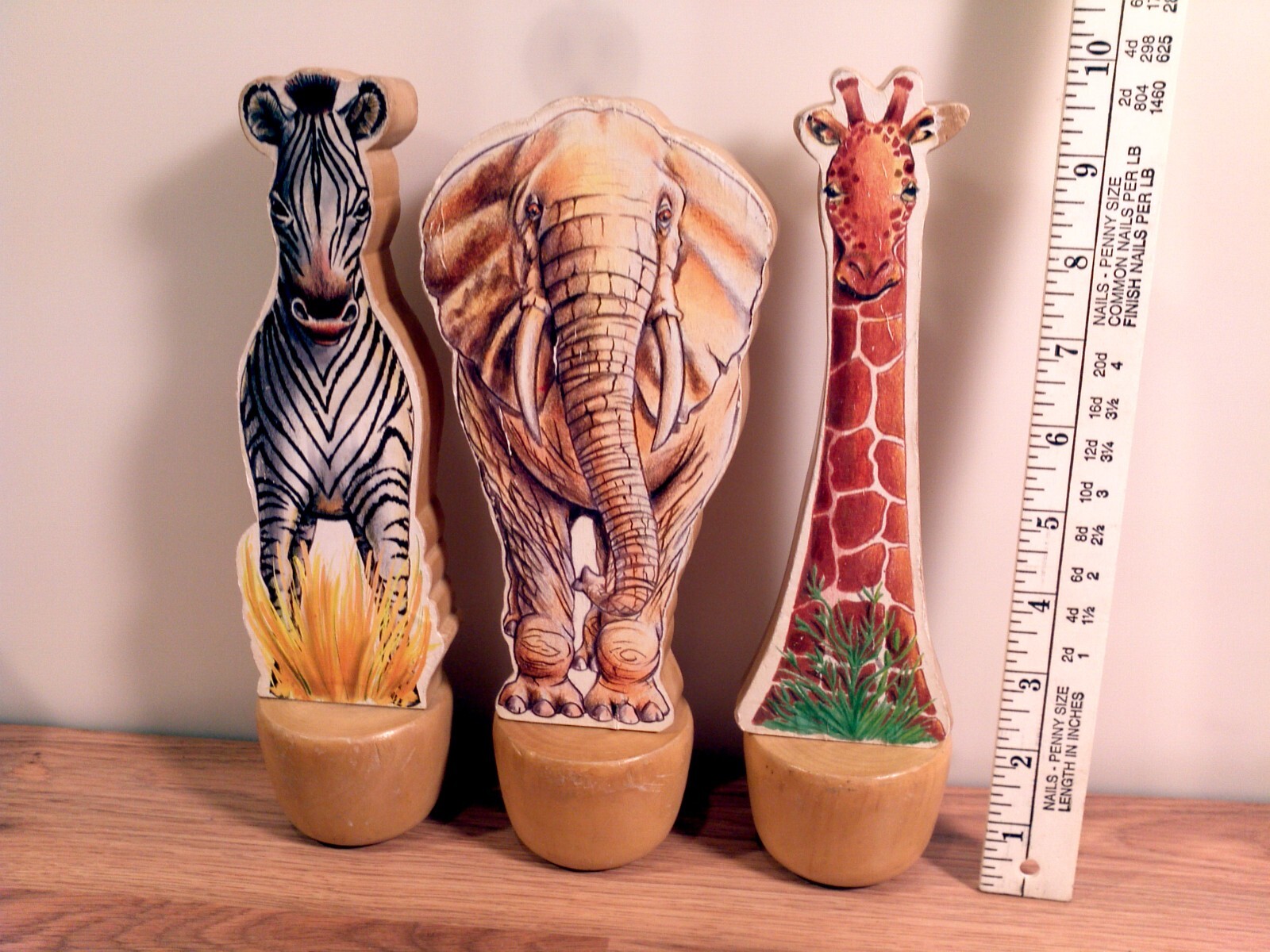 Jungle Bowling- Melissa & Doug- 3 Wooden1 Jungle Animals | eBay