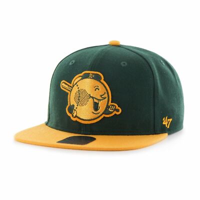 Mens 47 Brand Oakland Athletics Captain Snapback - Green/Yellow | eBay