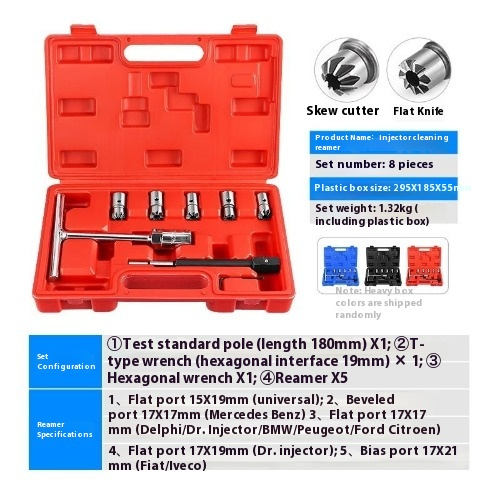 17pc Diesel Injector Seat Cutter Reame Set Universal Reface Tool Kit ...