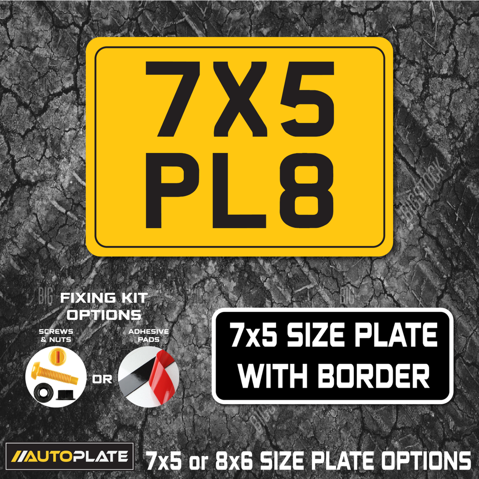 Motorbike Show Number Plate 6x4 7x4 7x5 8x5 8x6 Reflective Bike Plate ...