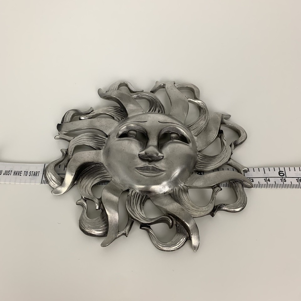 Sun Celestial Wall Decor Plaque Pewter Seagull Canada Face Silver ...