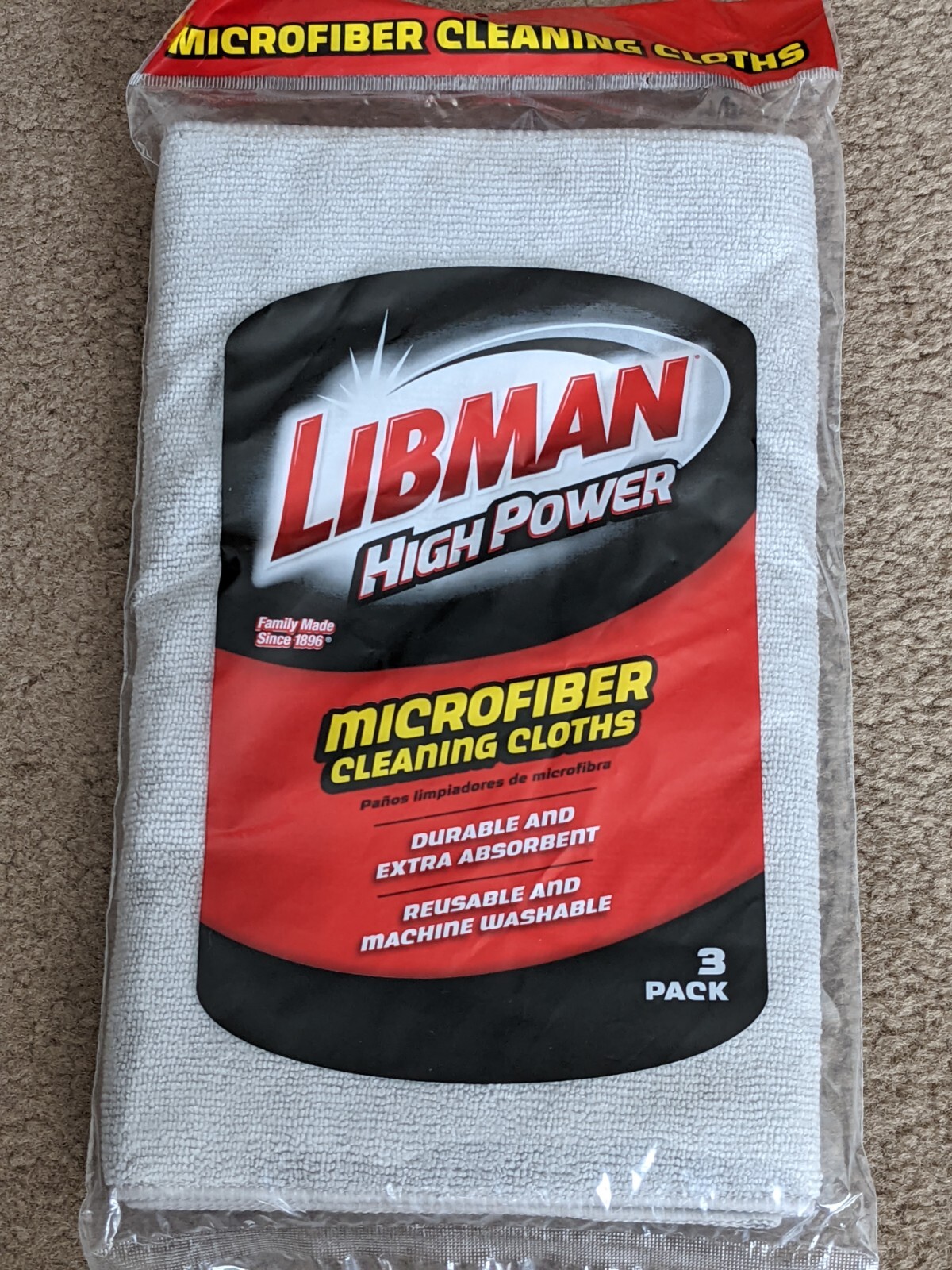 Libman Brand Microfiber Cleaning Cloths! Brand NEW Pack of 3 Microfiber ...