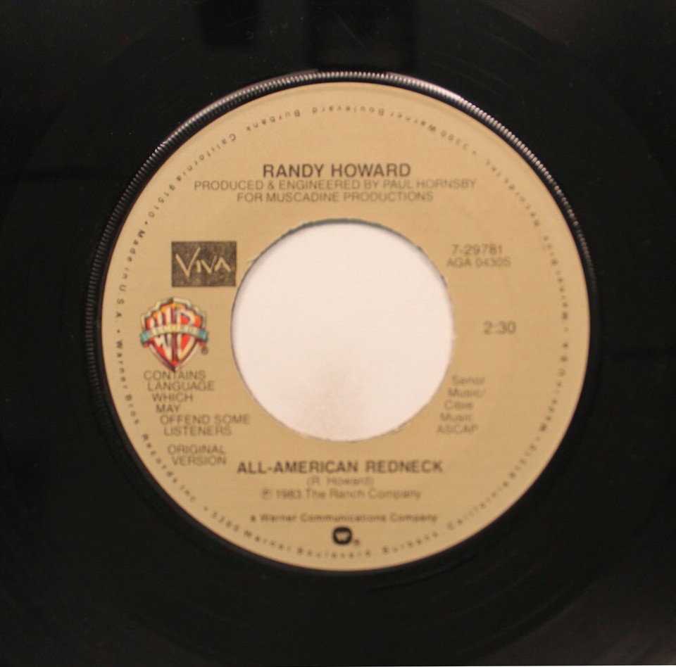 Country 45 Randy Howard - All-American Redneck / All-American Redneck On Warner | eBay