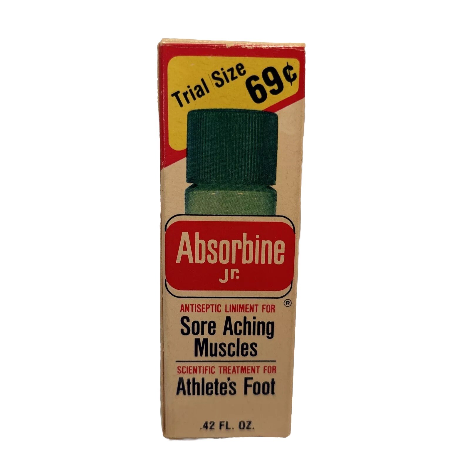 Vintage Absorbine Jr. Antiseptic Liniment New .42 oz Glass Bottle | eBay