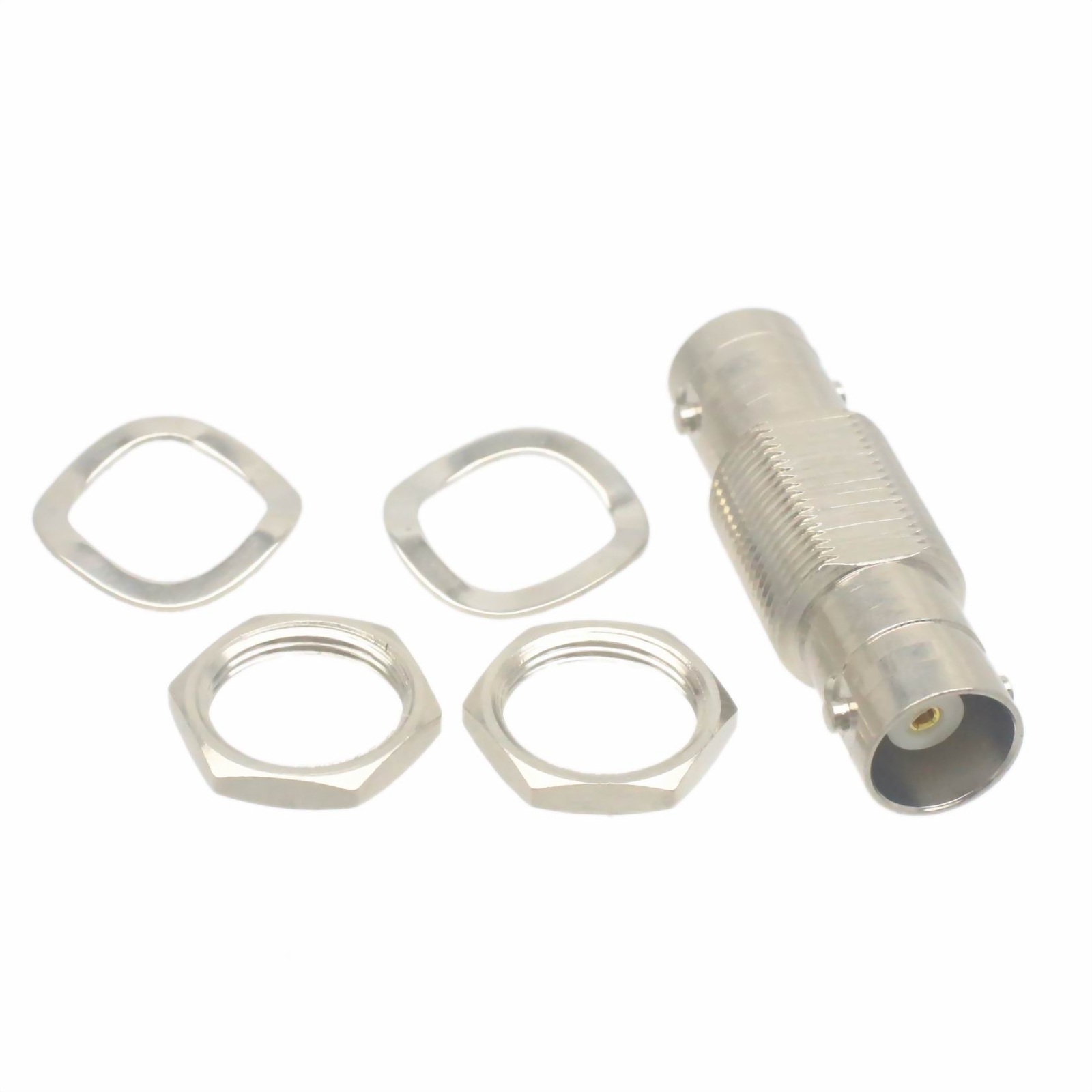 BNC Female Jack Nut mount to BNC Female nut Bulkhead RF Coax Adapter ...