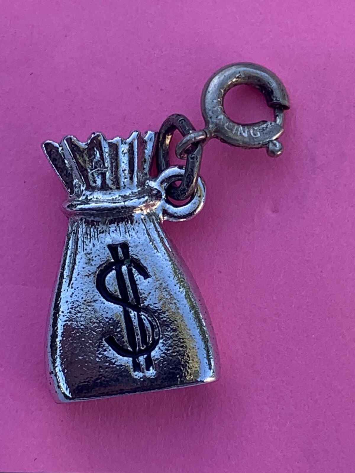 BAG Of Money STERLING SILVER CHARM Vintage | eBay