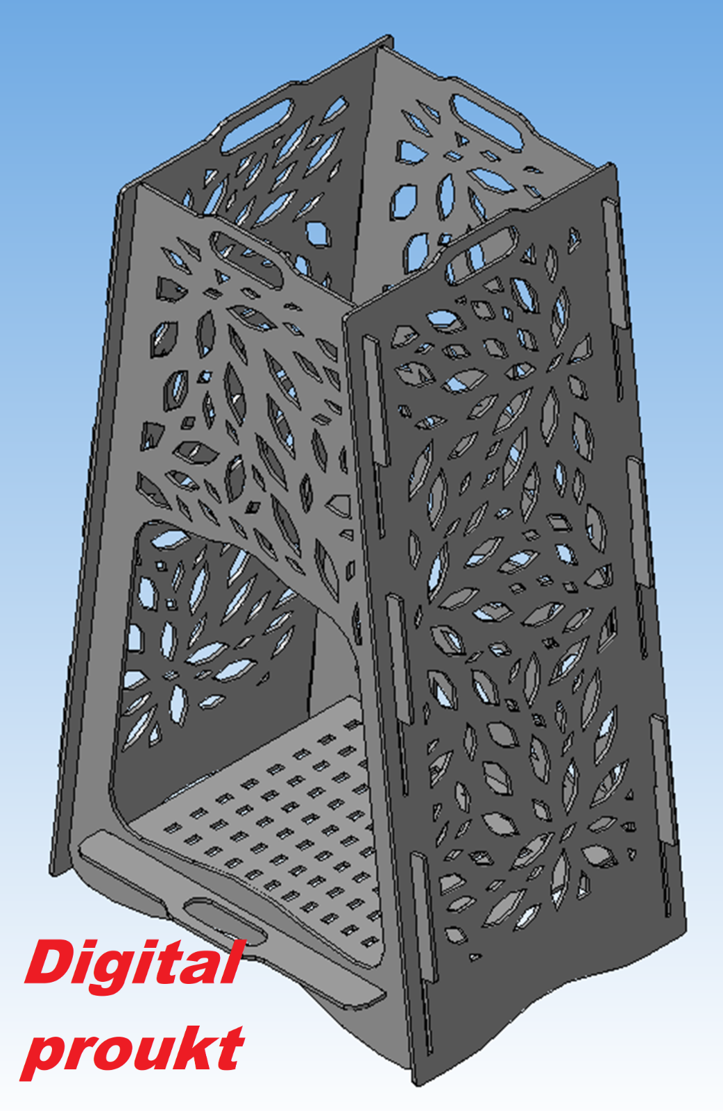 Vertical fire pit. Garden decoration. Leaves. DXF files for plasma ...