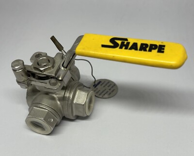 Sharpe 1/2" NPT 3-Way Ball Valve, 316 S/S, Steam Service, 1000PSI ...