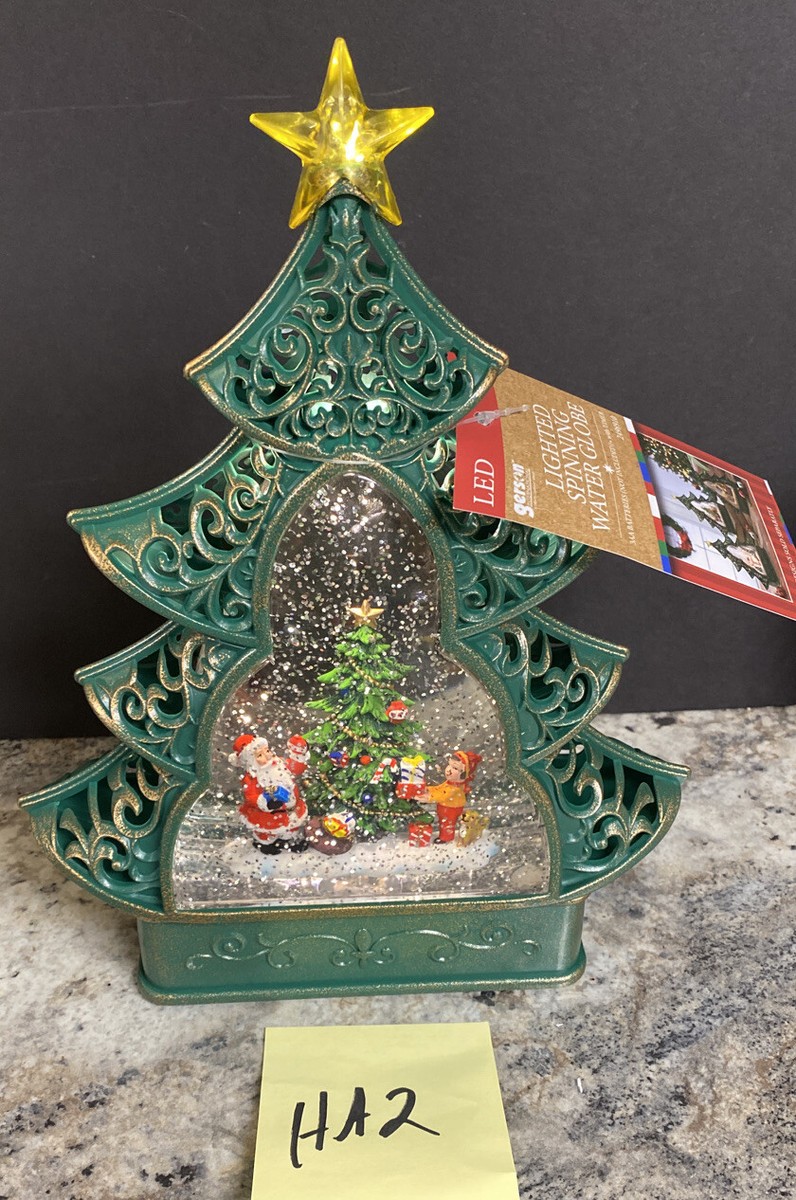 Water Globe Christmas Trees Musical Christmas Tree Village Water Globe