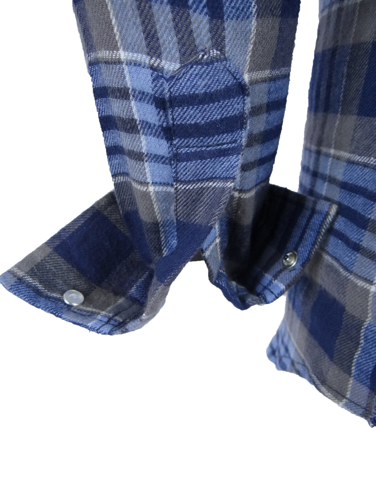 Mens Plaid Flannel Shirt Western Snap Up Flap Chest Pockets Soft 100% ...