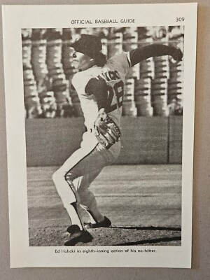 1976 Sporting News Ed Halicki No Hitter 1975 Baseball Guide 5x7 ...