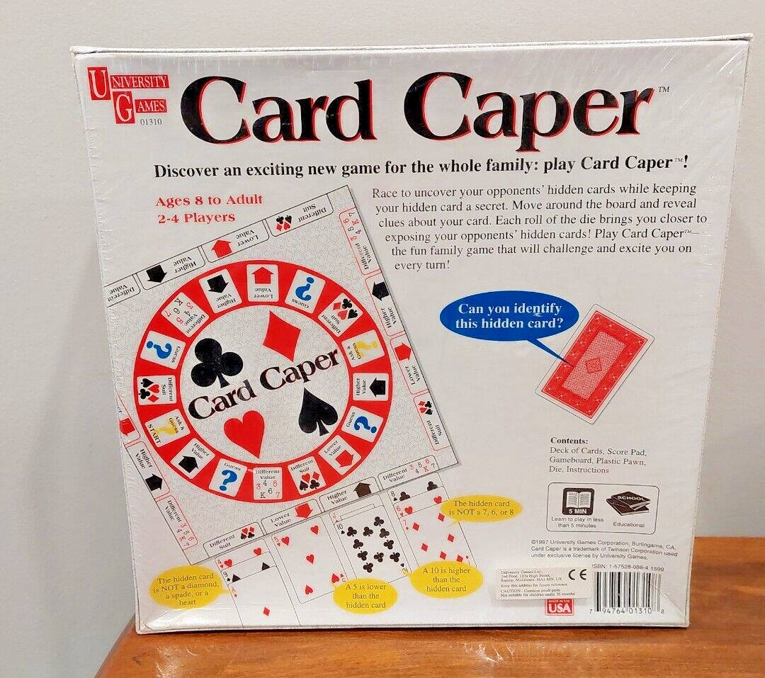 VTG 1997 Card Caper Board Game by University Games NEW IN SEALED BOX ...