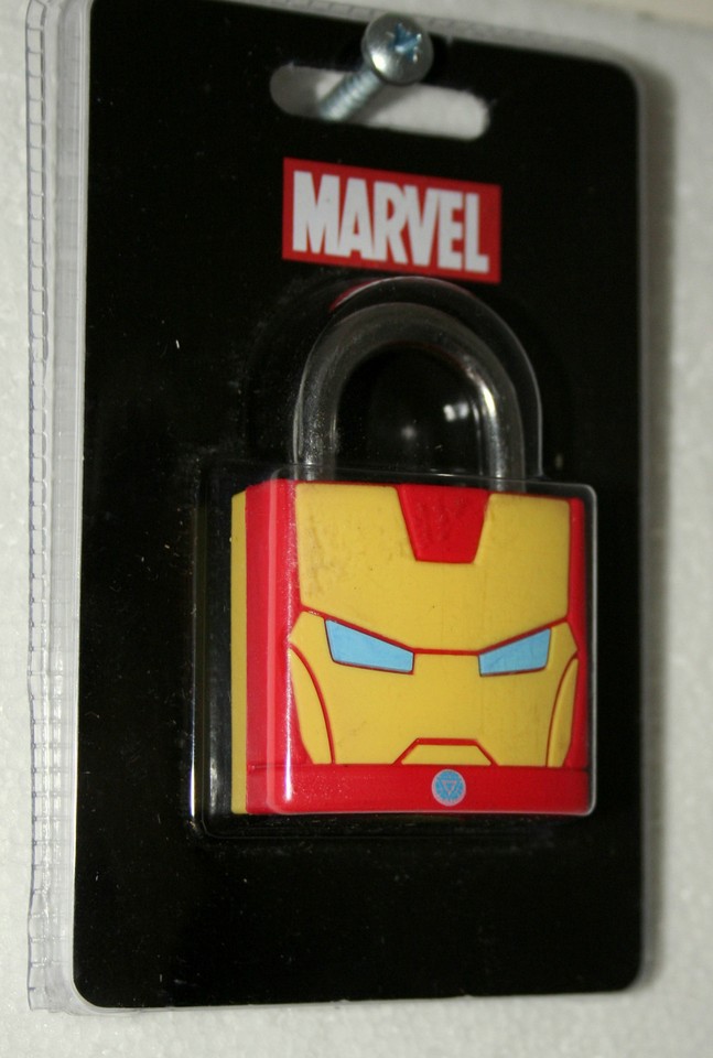 Marvel Comics Iron Man Sturdy Rubber Coated Key School Gym Locker Pad ...